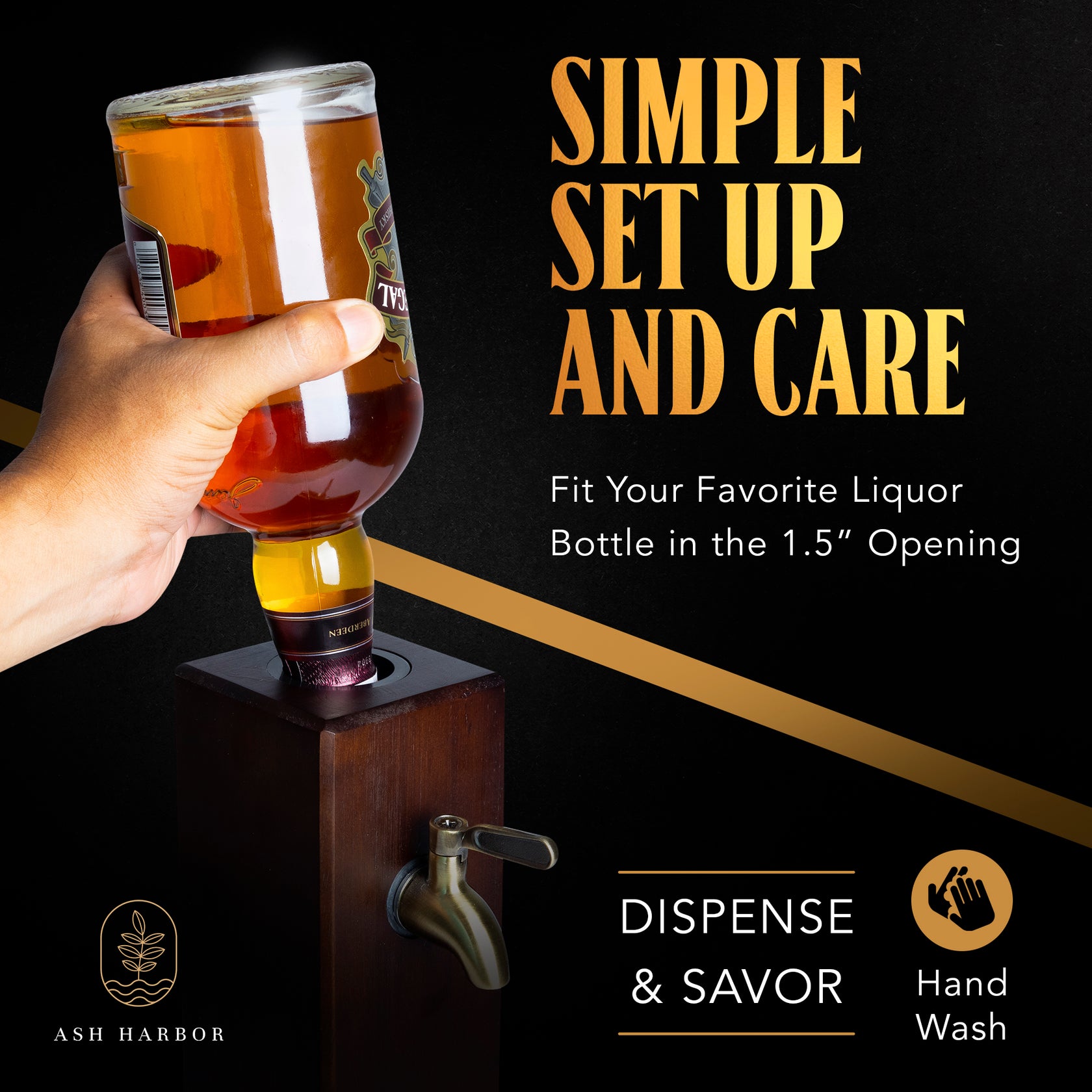 Hardwood Whiskey Dispenser – Ash Harbor