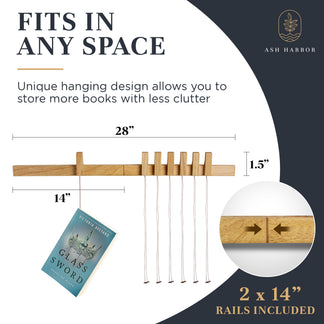Hanging Book Shelf Rail System - Natural Finish – Ash Harbor